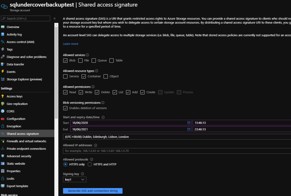 Backup On-Premise SQL Server to Azure BLOB Storage – SQL Undercover